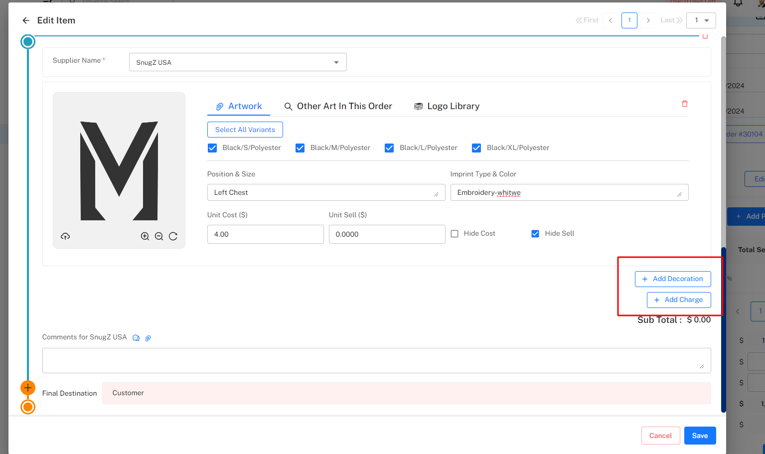 How to Add a Step to an Order – OMG Presentations & Order Management