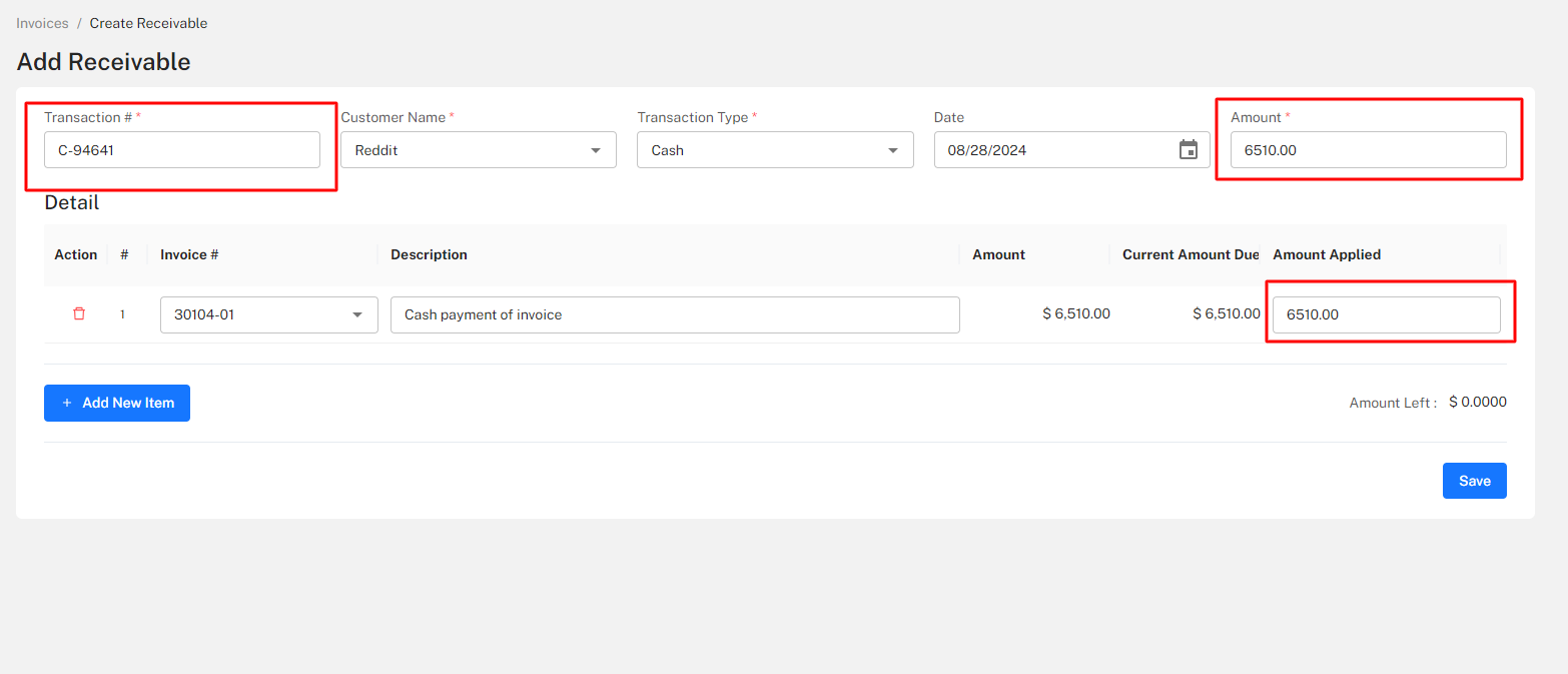 How To Create A Receivable – OMG Presentations & Order Management